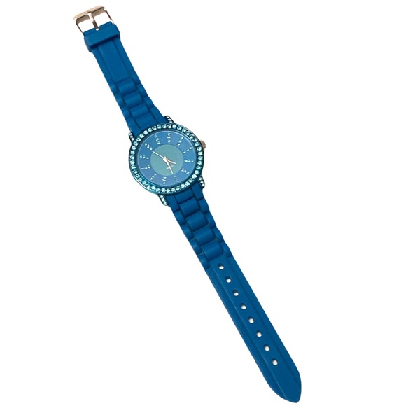 Jewelry | Blue Rhinestone Watch | Poshmark